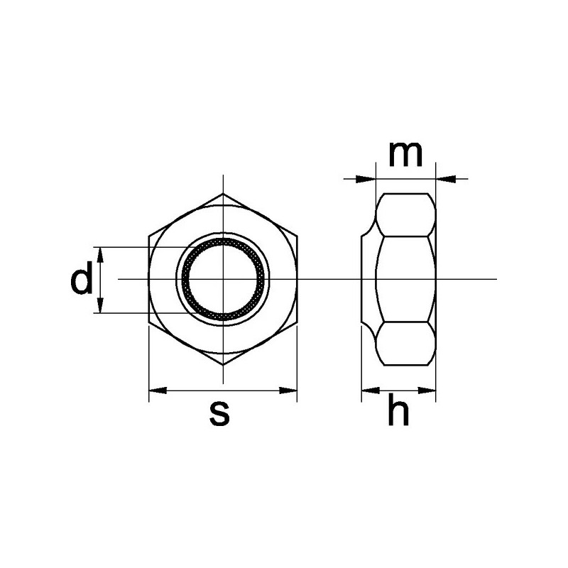 Dado Autobloccante 36x4mm | DIN985