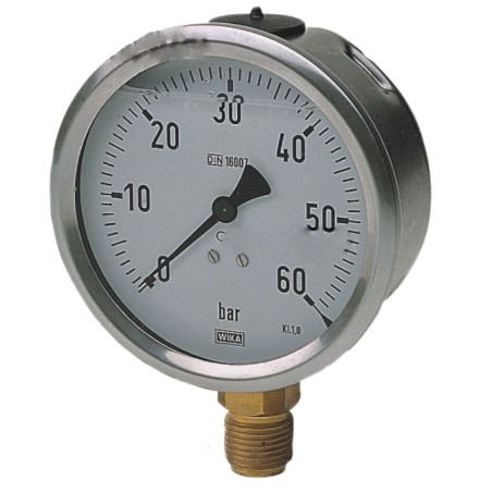 Manometro alla Glicerina - Diametro: 100mm - Scala: 0÷40 Bar | Wika